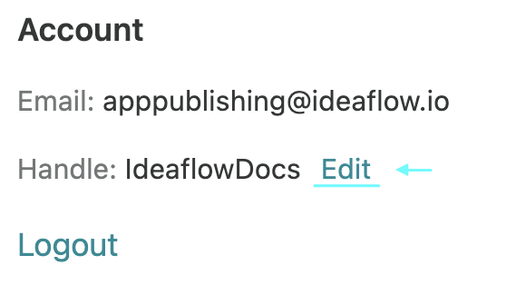 You can set your public handle in the Settings Page
